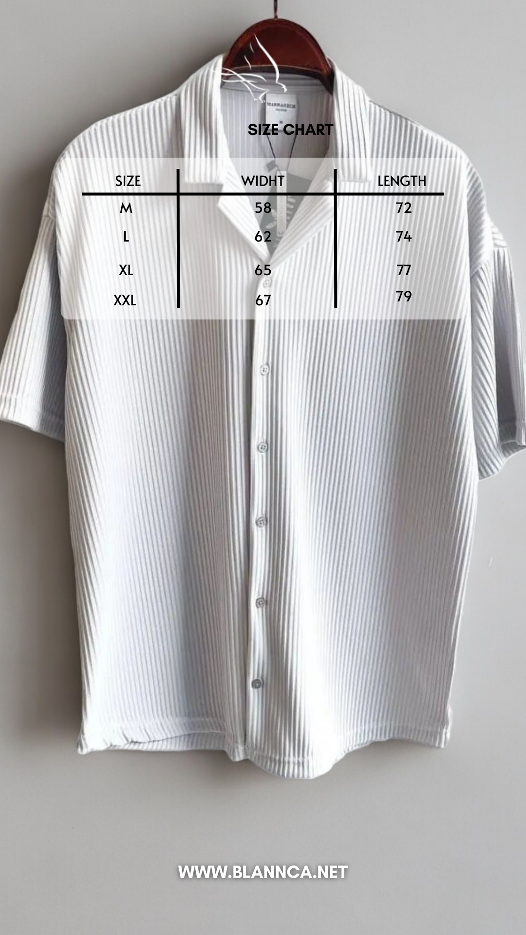 half sleeved cord white shirt – Blannca